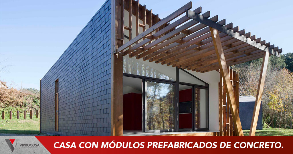 Casa con módulos prefabricados de concreto - Viprocosa